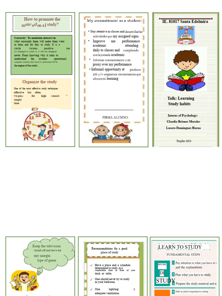 TRIPTICH - STUDY HABITS | PDF | Curiosity | Cognition