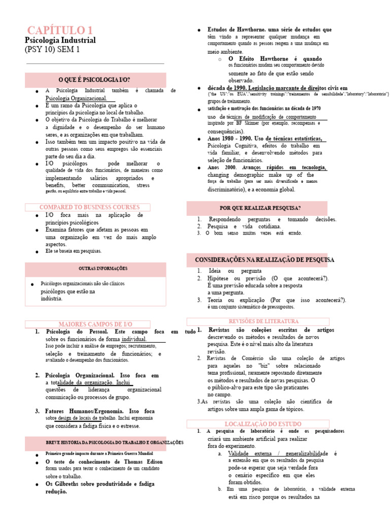 Psicologia Industrial: Efeito Hawthorne e Análise de Trabalho | PDF ...