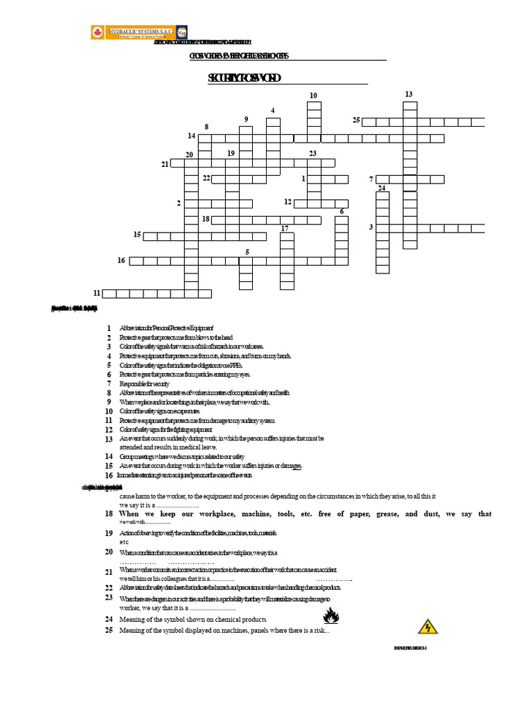 DIGITAL SECURITY CROSSWORD.pdf | PDF | Risk | Safety