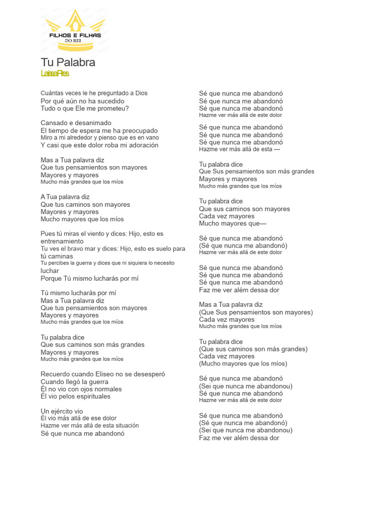 Tu Palabra | PDF