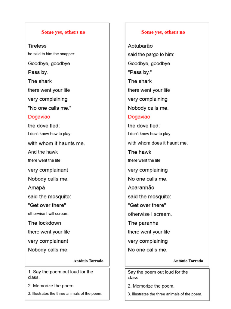Poem Diphthong Ão | PDF