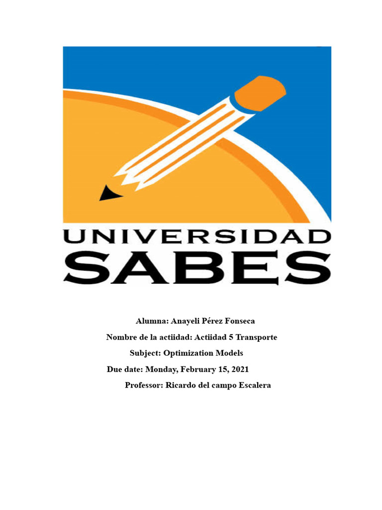 Cost Minimization in Transportation Models | PDF