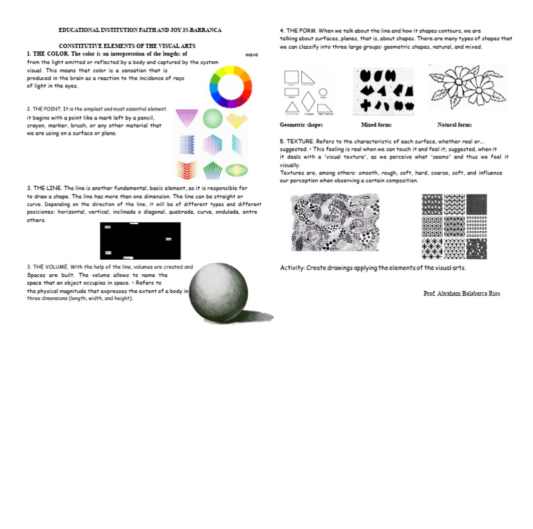 Constituent elements of the visual arts | PDF | Shape | Color