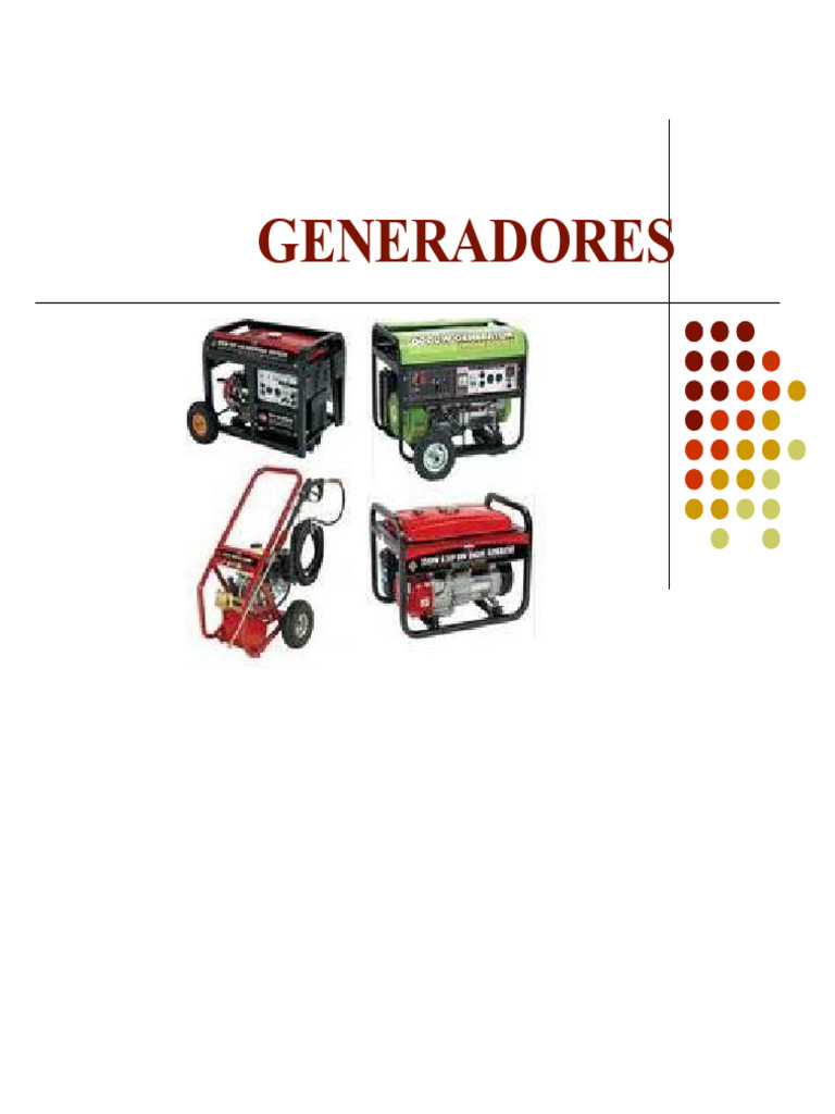 Tipos y Funcionamiento de Generadores | PDF | Generador eléctrico | Motores