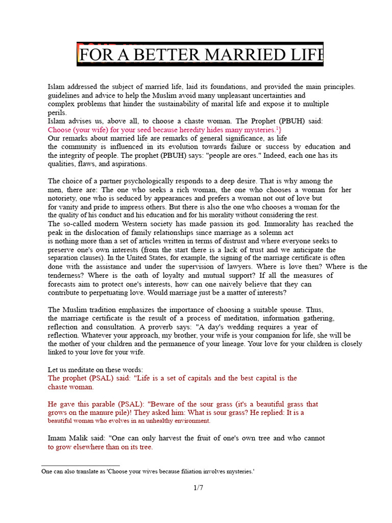 A Conjugal Life | PDF | Love | Marriage
