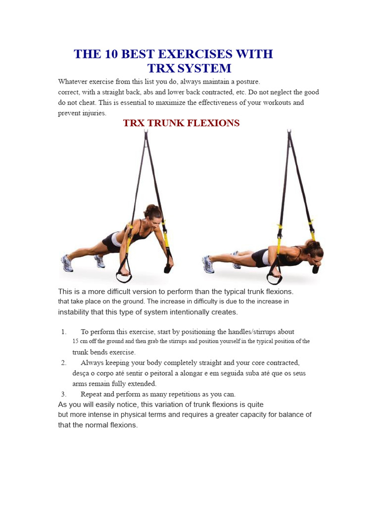 Top 10 TRX Exercises for Strength | PDF | Musculoskeletal System ...