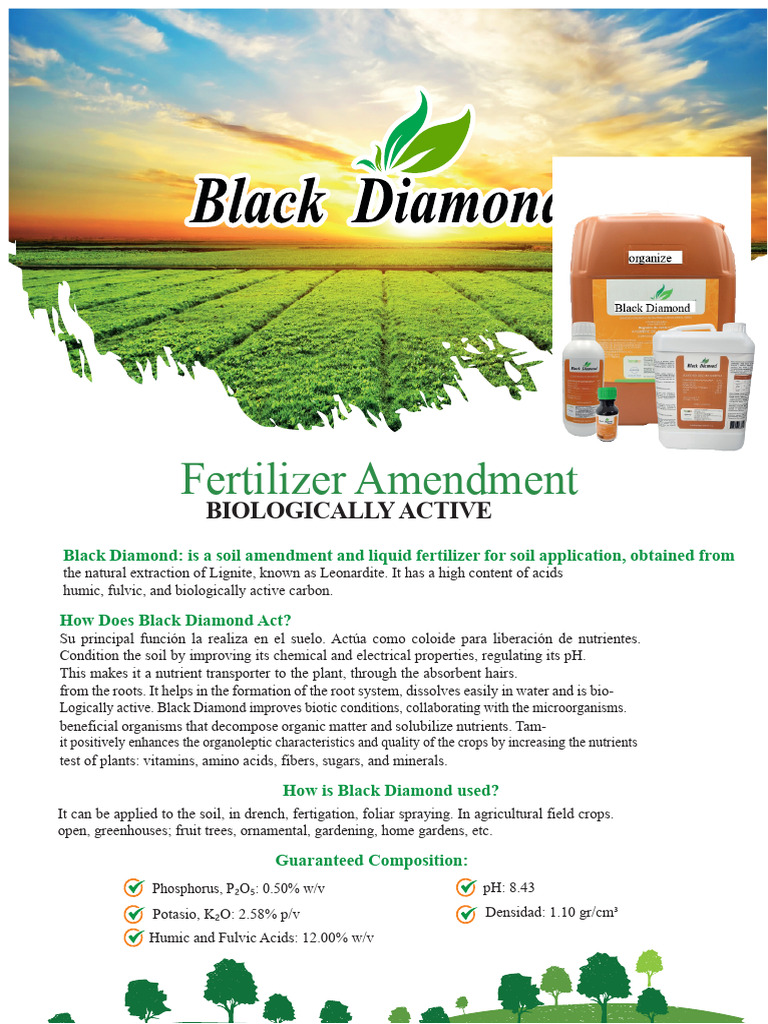 brochure black diamond panama lite | PDF | Soil | Fertilizer