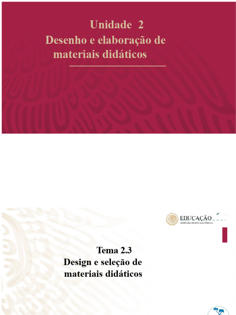 Tema 2.2 Design e seleção de materiais didáticos | PDF | Aprendizado