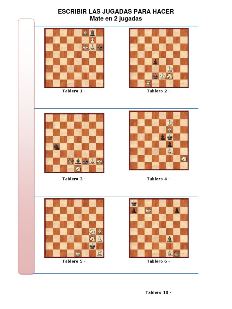 Practica Jaque Mate en Dos Jugadas 01 | PDF