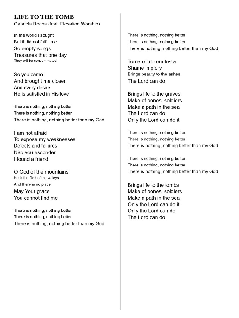 life to the tombs | PDF