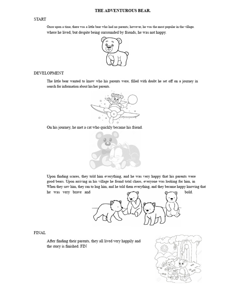 THE ADVENTUROUS BEAR invented story | PDF