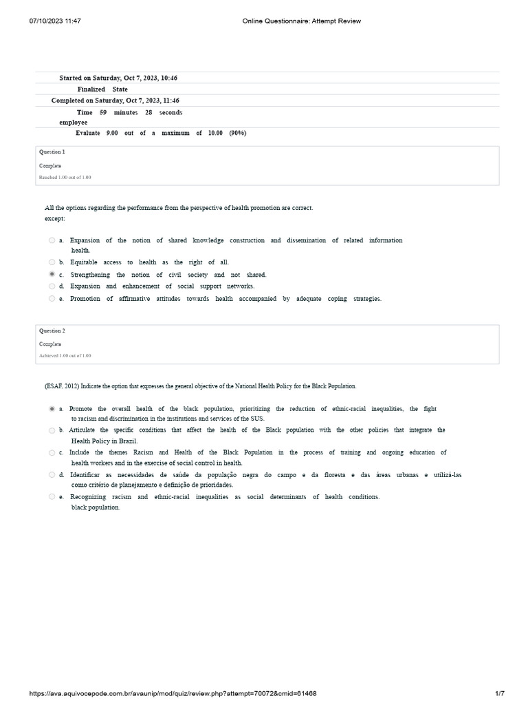 Nursing exam I got 9.0 | PDF | Nursing | Policy