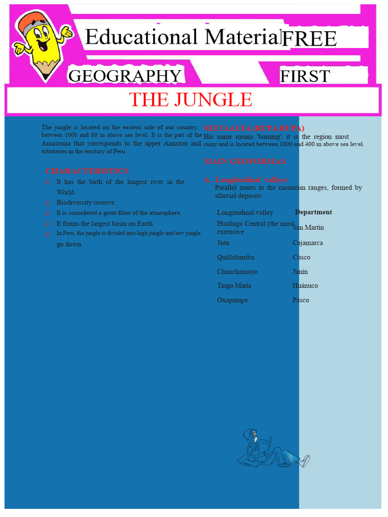 The Jungle for First Year of Secondary School | PDF | Landscape ...