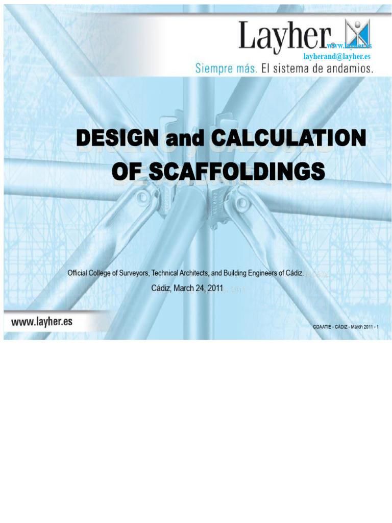 Design and Calculation of Scaffolding | PDF | Scaffolding