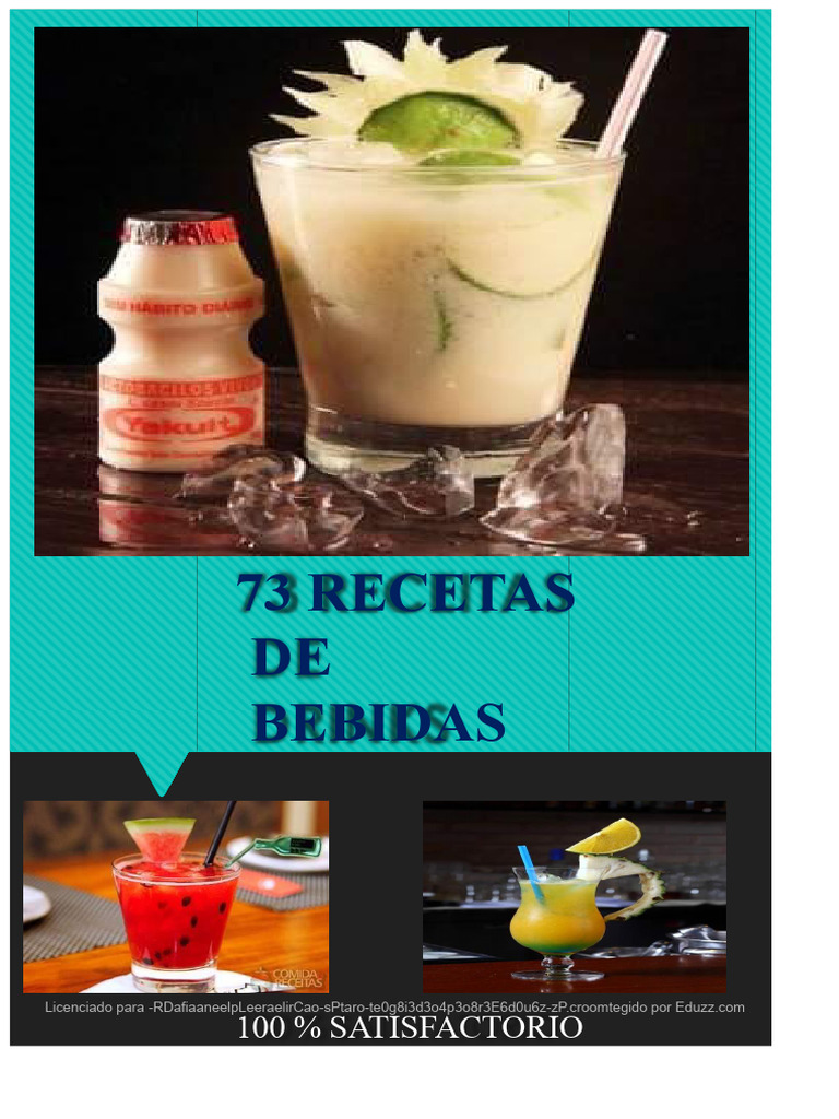 73 Recetas de Bebidas | PDF | Martini (Cóctel) | Bebida