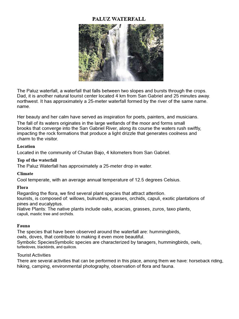 PALUZ WATERFALL.docx | PDF | Earth Sciences