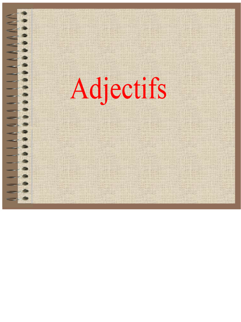 Adjectifs PowerPoint | PDF | Pronom