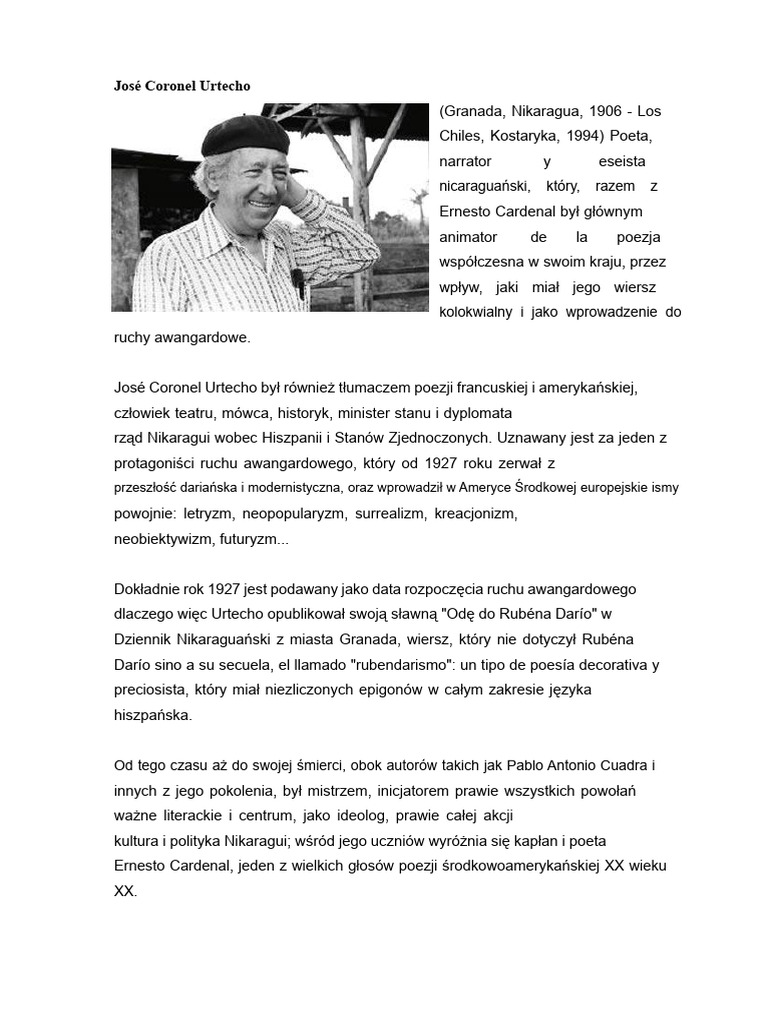 Biografia José Coronel Urtecho | PDF