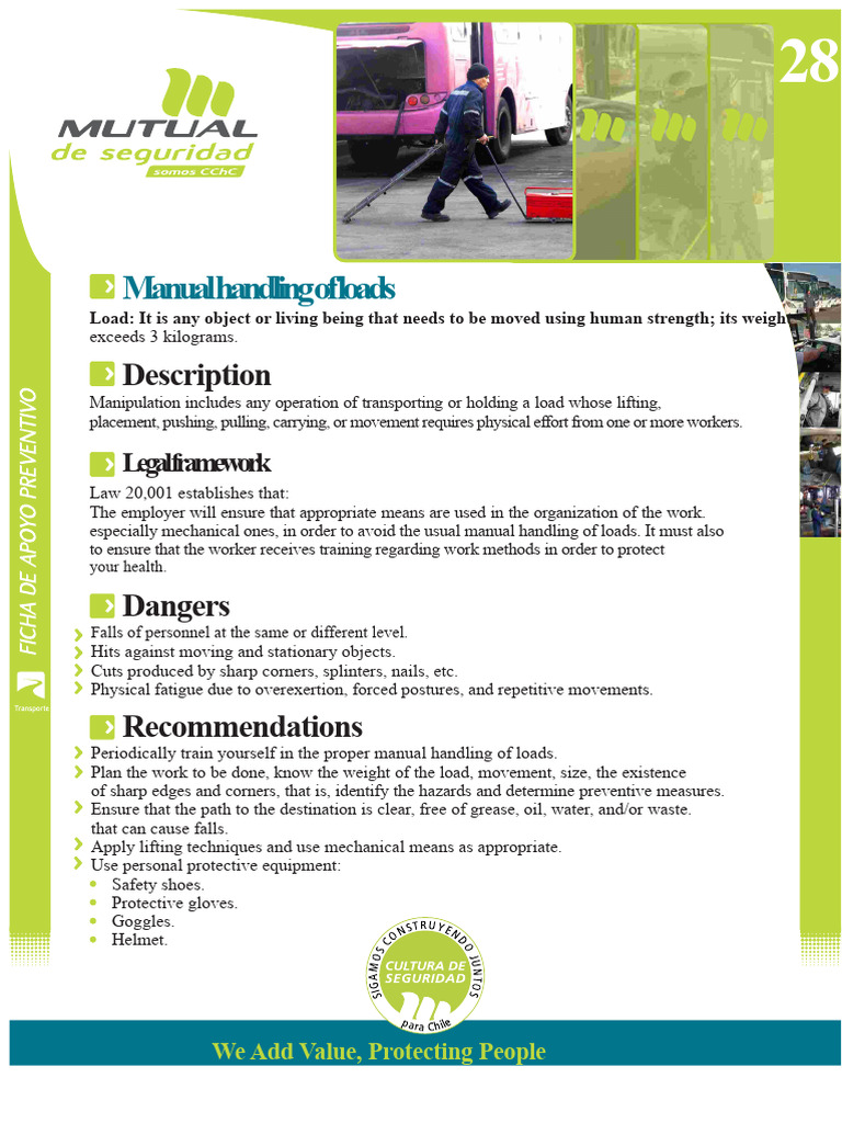 Manual Handling of Loads | PDF