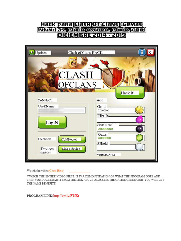 Hack for Clash of Clans 2015 Infinite Gems-free | PDF