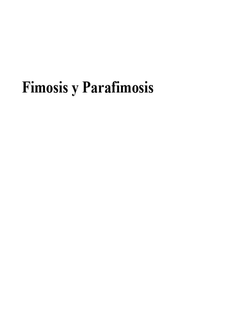 Fimosis y Parafimosis | PDF | Enfermedades y trastornos ...