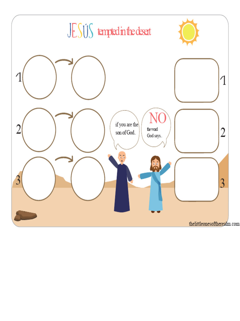 Jesus in The Desert - Activity 1 | PDF