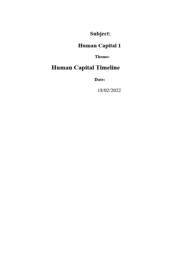Linear of human capital evolution | PDF | Economies | Organizational ...