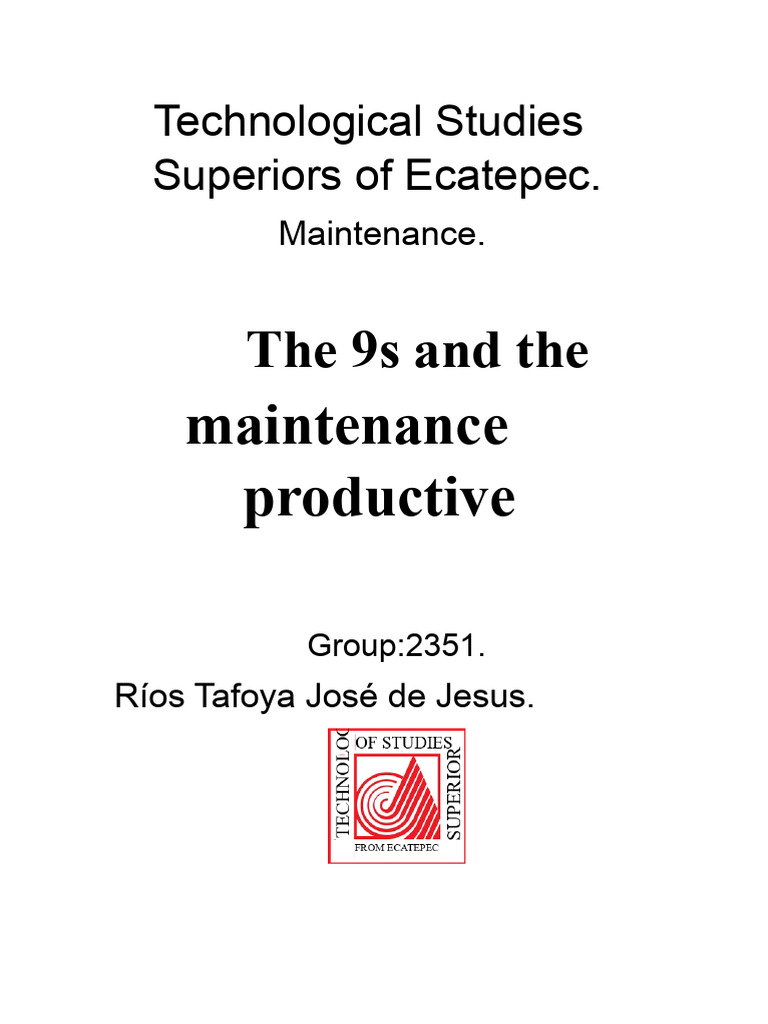 9S Methodology and Total Productive Maintenance | PDF | Lean ...