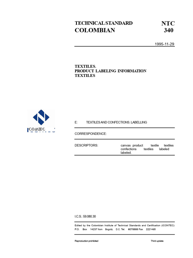 NTC340 TEXTILES. INFORMATION ON TEXTILE PRODUCT LABELING. | PDF ...
