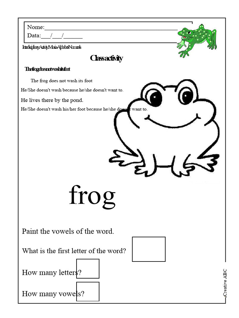 Interdisciplinary Activity With the Frog Song | PDF
