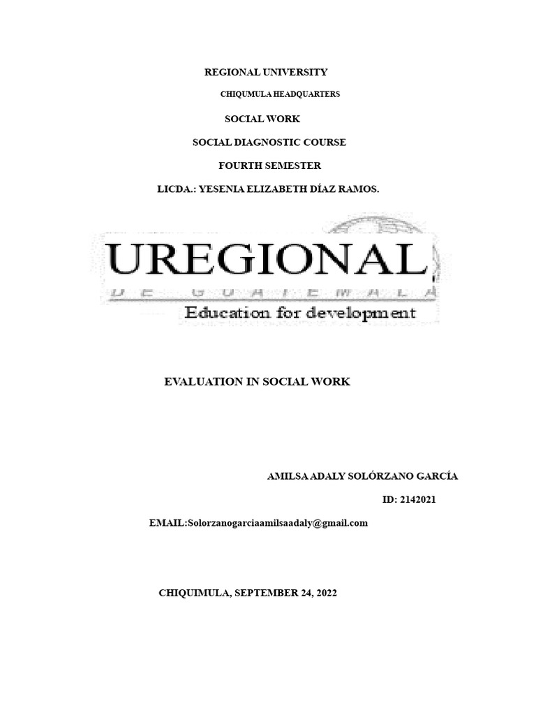 Evaluation of Social Work | PDF | Evaluation | Methodology