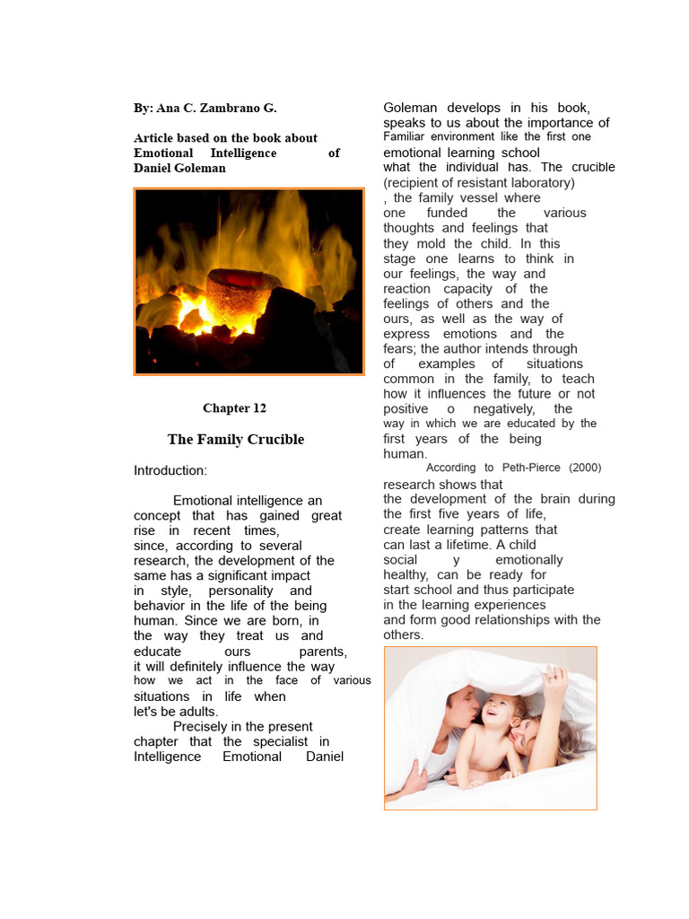 The Family Crucible - Daniel Goleman | PDF | Feeling | Emotions