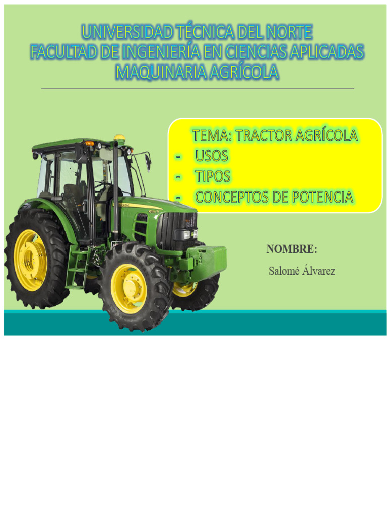 Types and Functions of Agricultural Tractors | PDF | Tractor | Tire