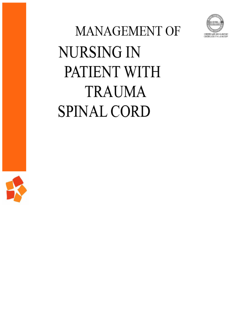 Nursing Management of Spinal Cord Trauma | PDF | Spinal Cord Injury ...