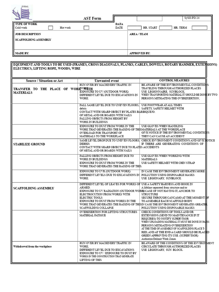 Scaffolding Assembly Safety Guidelines | PDF | Personal Protective ...