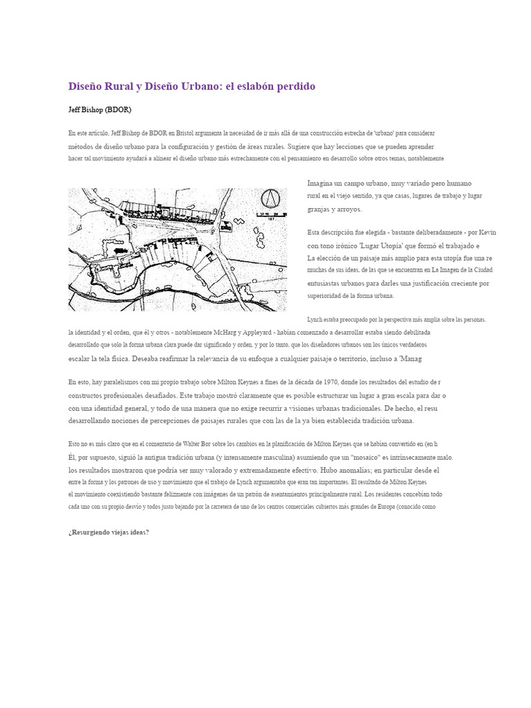 Diseño Rural y Urbano: Conexiones Clave | PDF | Invalidez | Diseño urbano
