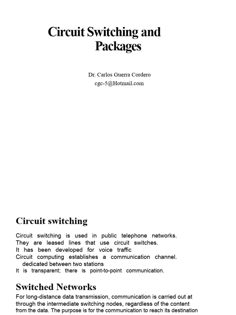 Circuit Switching Explained: Key Concepts | PDF | Computer Network ...
