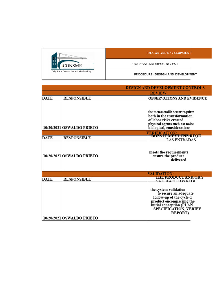 Design and Development Format | PDF