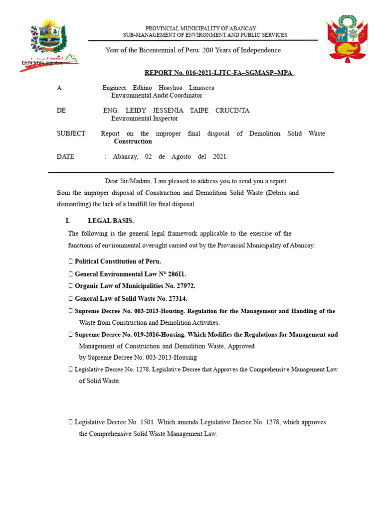 MUNICIPAL DUMP REPORT | PDF | Waste | Landfill