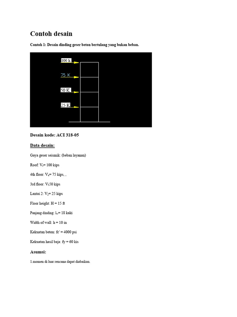 Contoh Desain Dinding Geser | PDF