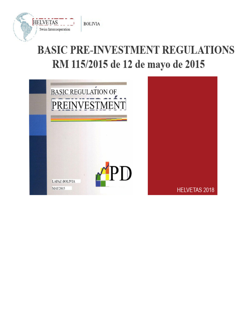 Basic Pre-Investment Regulations Overview | PDF | Risk | Risk Management