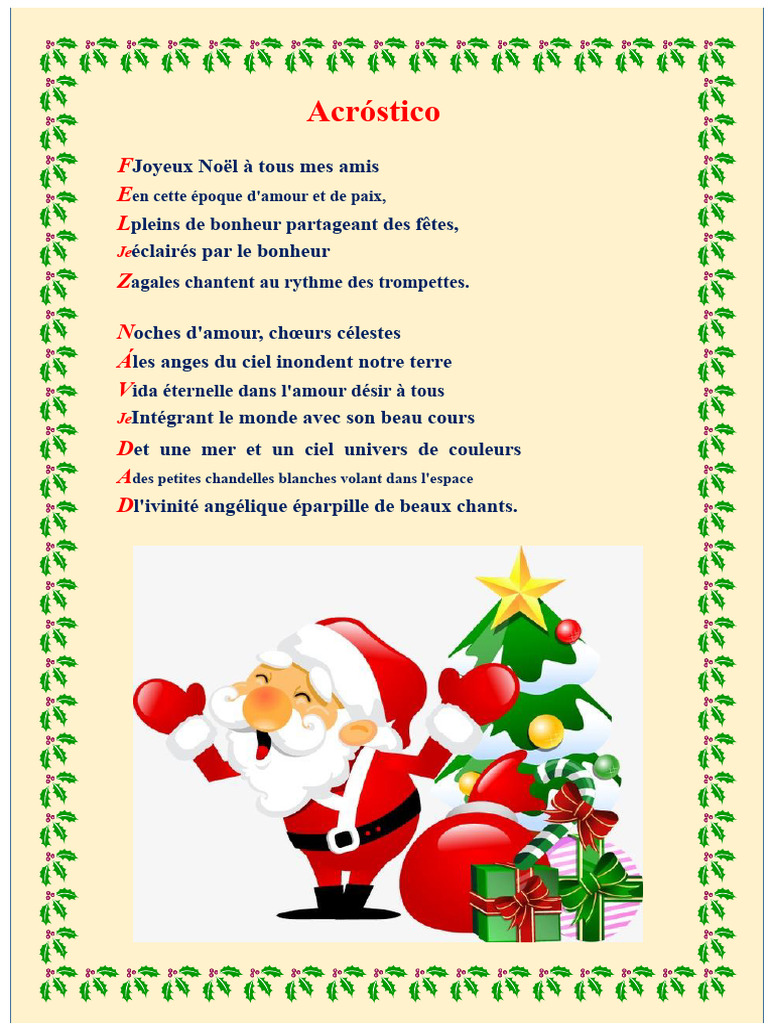 Poème d'amour et de paix de Noël | PDF