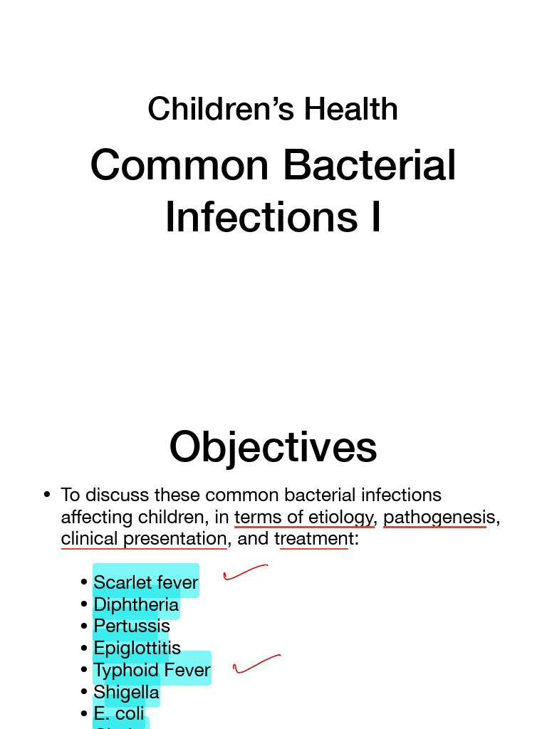 W3-13 Common Bacterial Infections I - Lecture | PDF