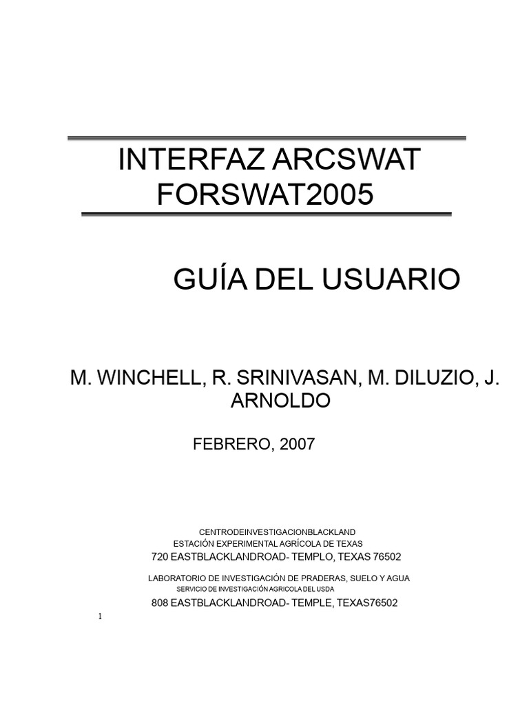 Guía del Usuario de Arc Swat | PDF | Archivo de computadora | Arc Gis