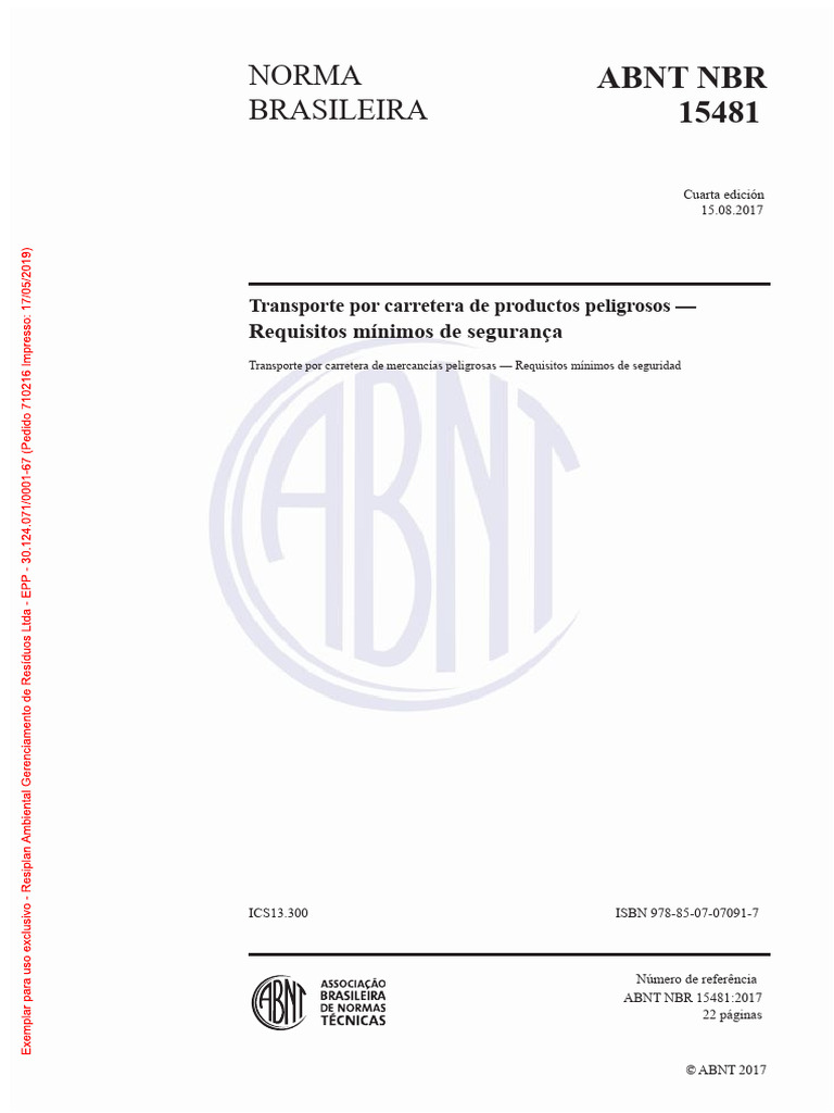 Requisitos de Seguridad en Transporte Peligroso | PDF | Transporte ...