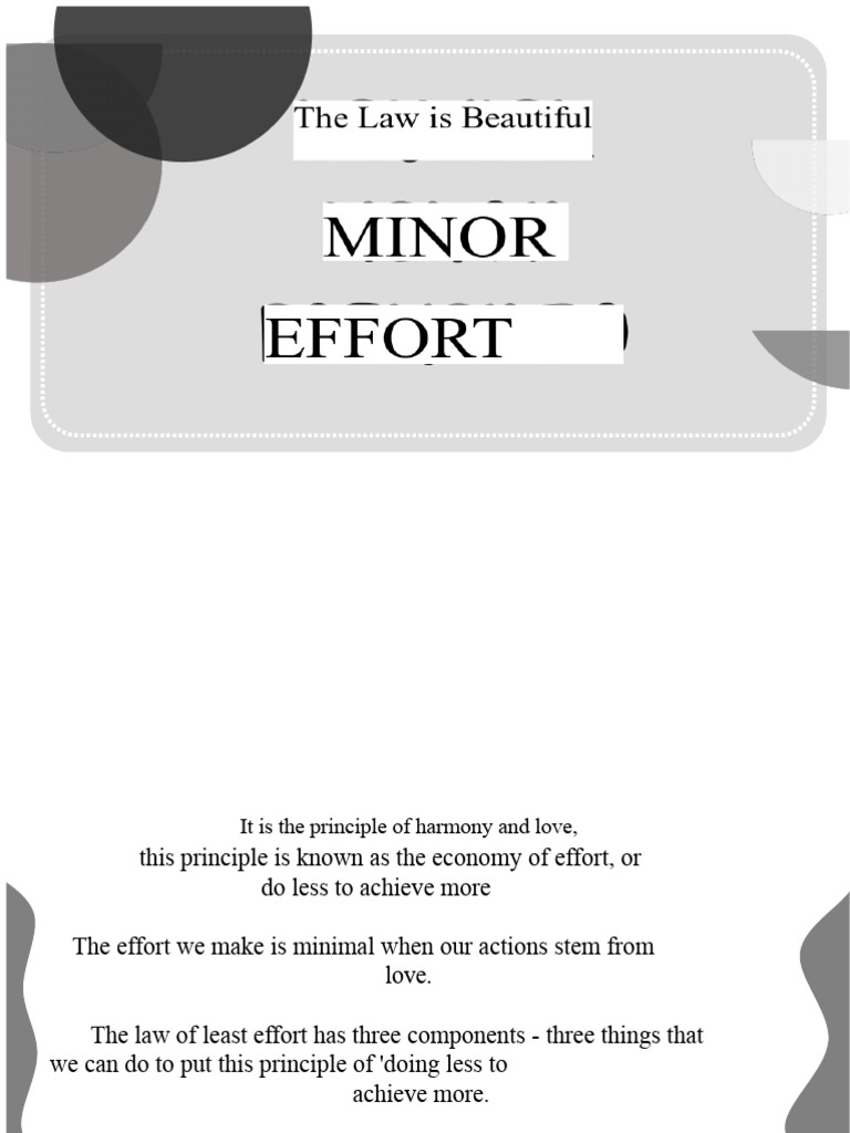 LAW OF LEAST EFFORT... | PDF | Cognition | Social Psychology