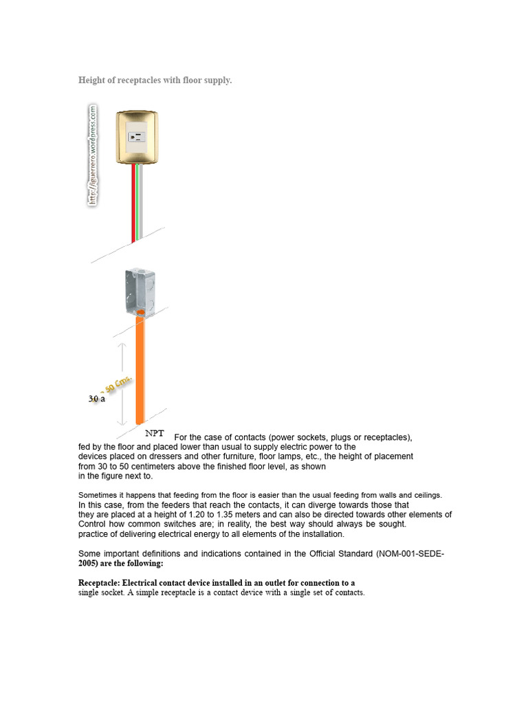Height Guidelines for Electrical Outlets | PDF | Electrical Wiring | Switch