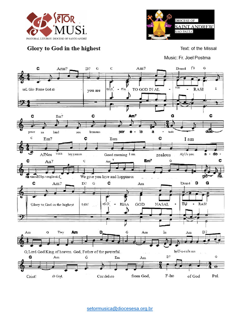 Hymn of Praise Brother Joel Postma 1 | PDF | Glory (Religion) | God In ...