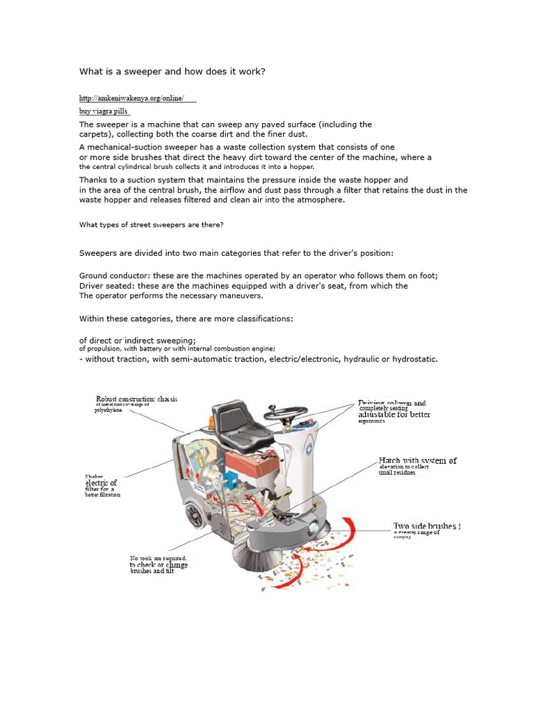 What is a sweeper and how does it work? | PDF | Road | Sidewalk