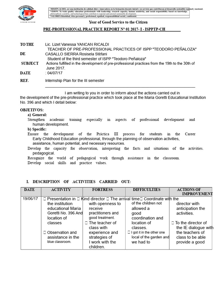 Pre-Professional Internship Report | PDF | Behavioural Sciences | Cognition